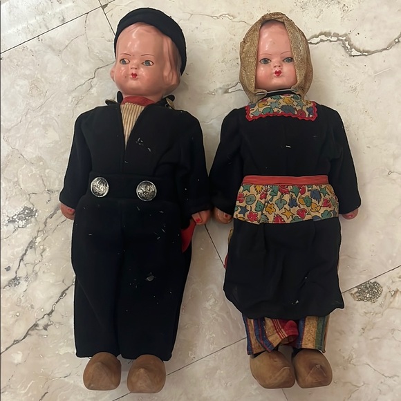 Other | Antique Vintage Collectible Dutch Dolls In Traditional Attire ...